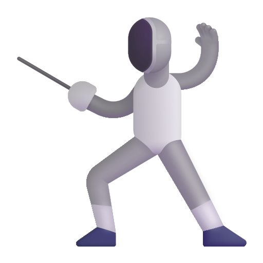 🤺 Emoji Orang sedang bermain anggar (person fencing) beserta ...