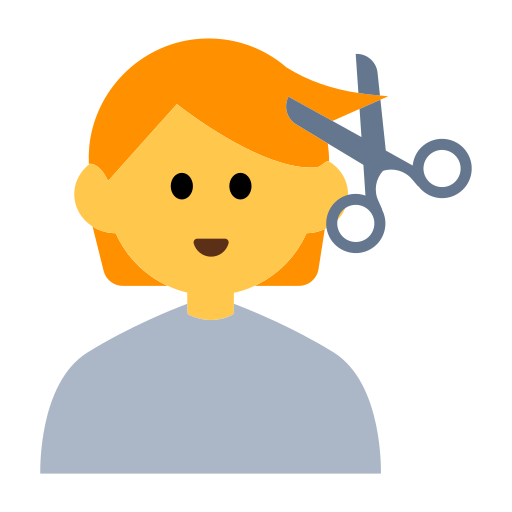 💇 Emoji Orang sedang potong rambut (person getting haircut) beserta ...