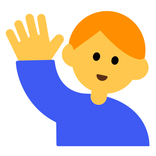 🙋‍♂️ Emoji Pria mengangkat tangan (man raising hand) beserta ...